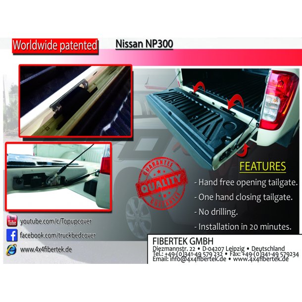 NISSAN NAVARA NP300 TAILGATE PROLIFT © - ACCESSORIES - Fibertek - The ...